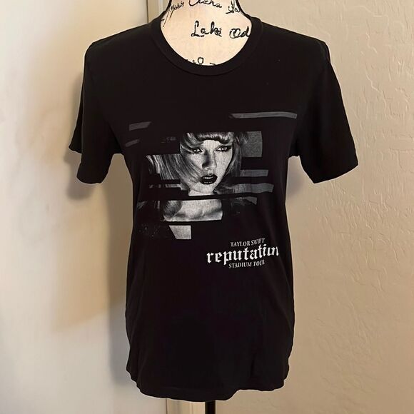 Tops | Taylor Swiftblack Reputation Graphic Stadium Tourshirt | Poshmark